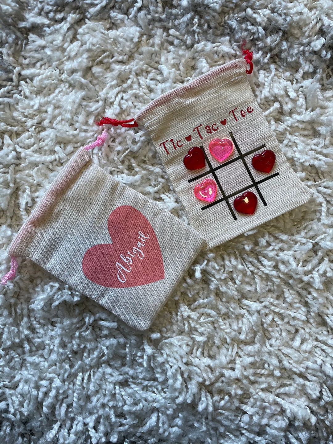 Personalized Tic Tac Toe Game, Valentine's Day Gift for Kids, Travel ...