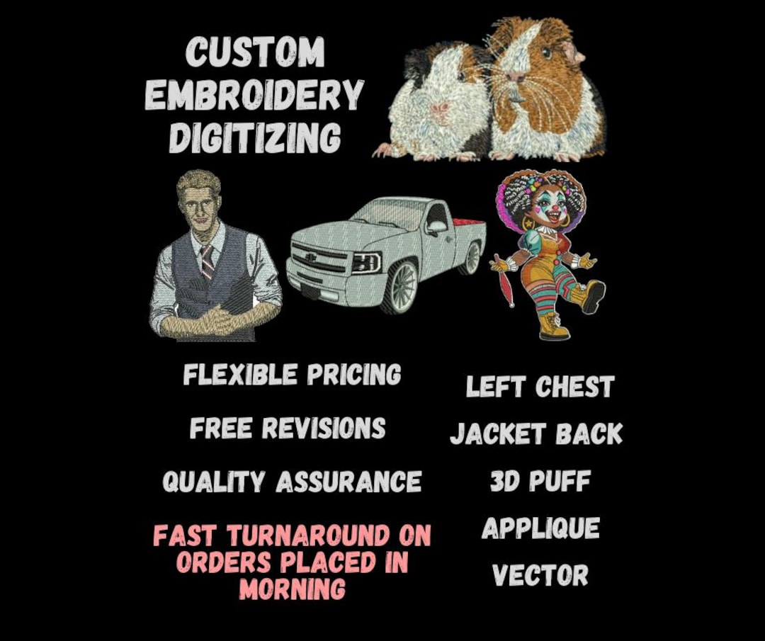 Custom Embroidery & Logo Digitizing Service, Machine Embroidery Designs ...