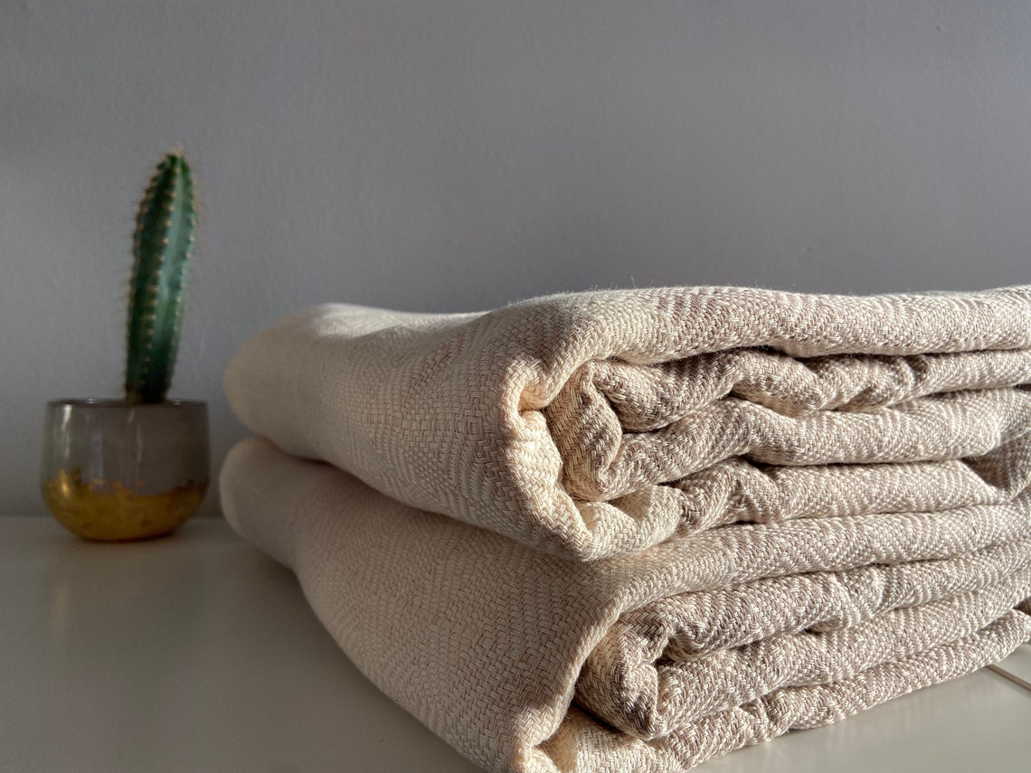 Cream Diamond Soft Cotton Bedspread, Large Sofa Throw Blanket - Etsy UK