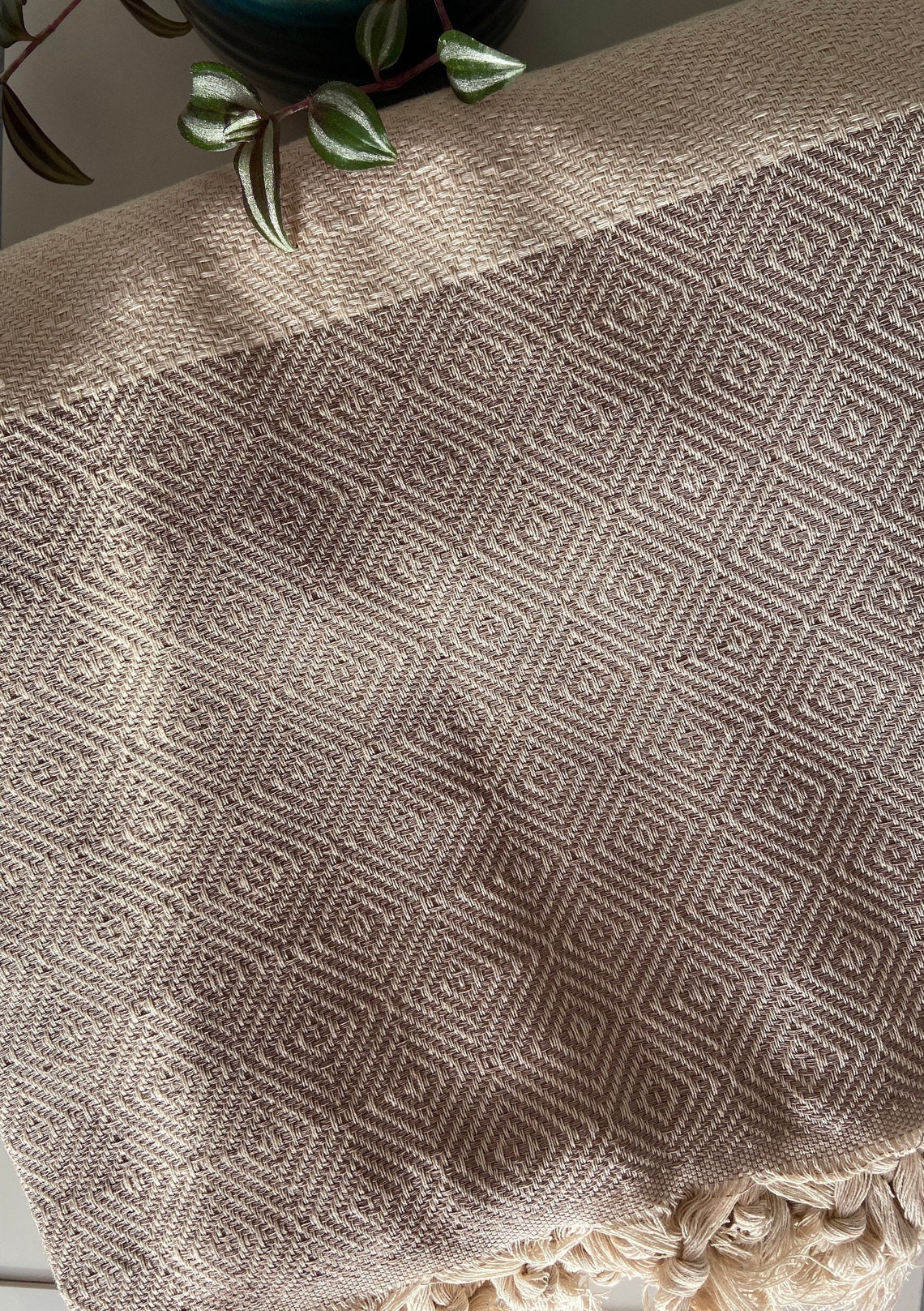 Cream Diamond Soft Cotton Bedspread Large Sofa Throw Blanket - Etsy UK