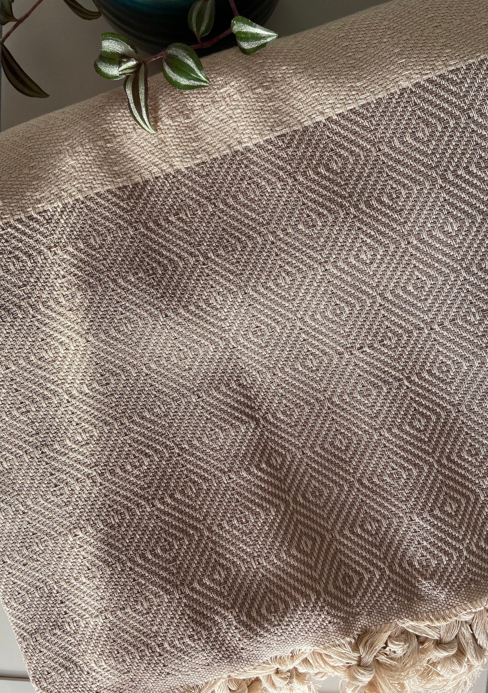Cream Diamond Soft Cotton Bedspread, Large Sofa Throw Blanket - Etsy UK