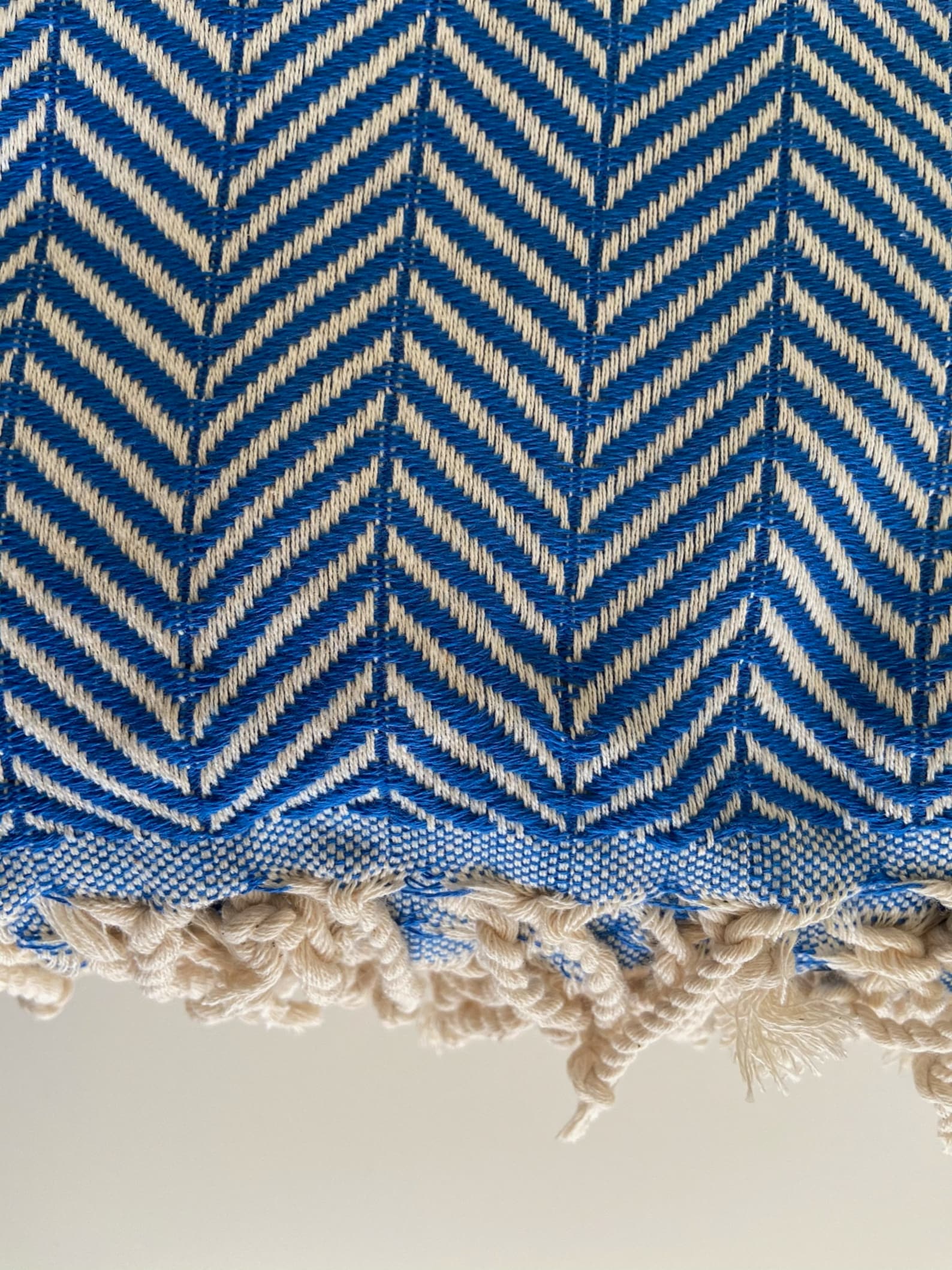 Zigzag Design Blue Soft Sofa Throw Cotton Throw Blanket - Etsy UK