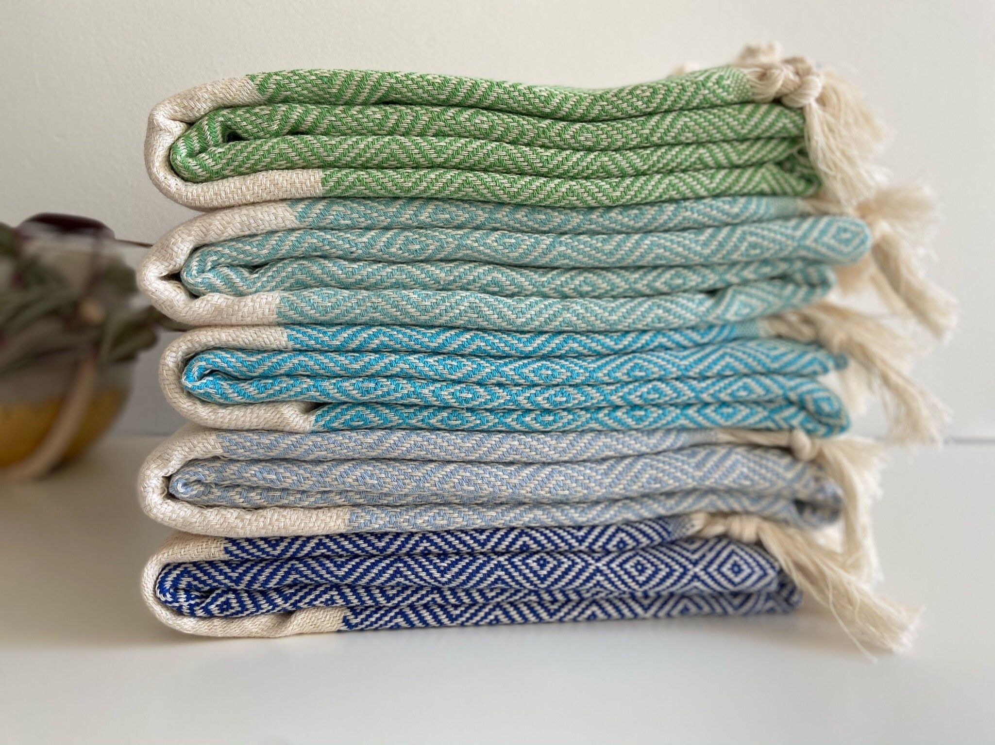 Diamond Design Cream Sofa Throw Cotton Soft Sofa Throw | Etsy UK