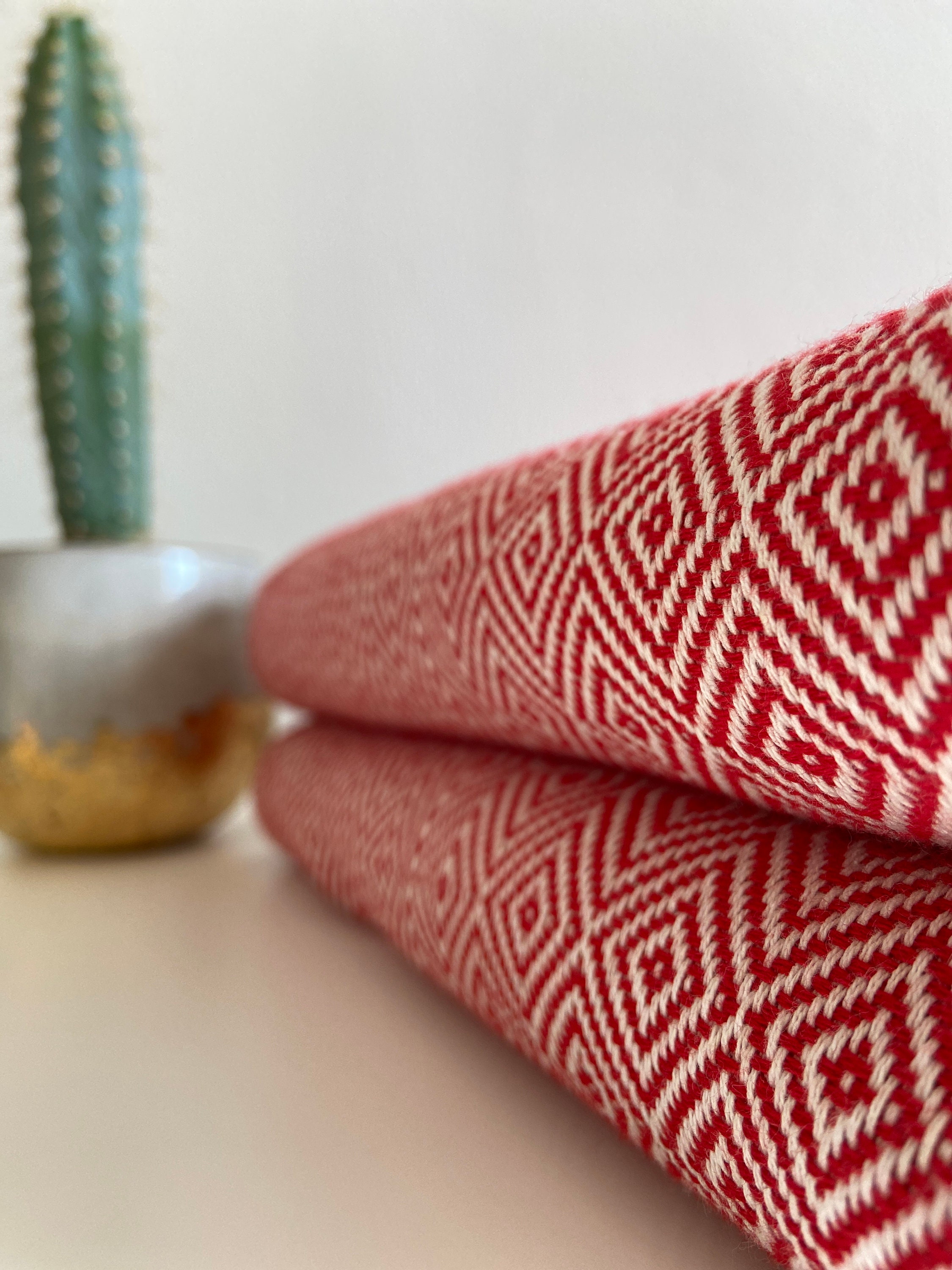 Diamond Design Red Soft Sofa Throw, Cotton Throw Blanket - Etsy UK