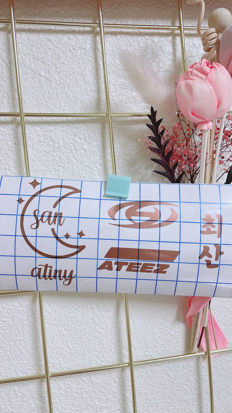 5 Decals Set ATEEZ for ATINY LIGHTINY Lightstick Matte Rose - Etsy