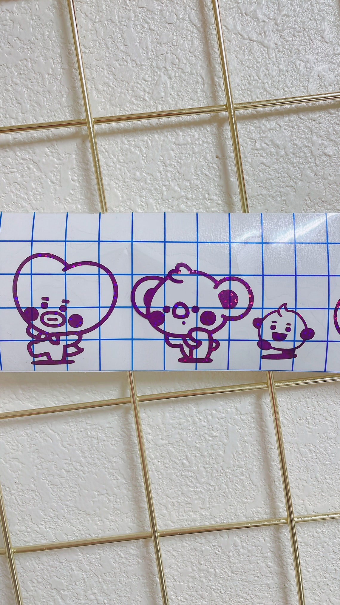 BT21 Decal Set BTS Bangtan Holographic or Purple Glitter - Etsy
