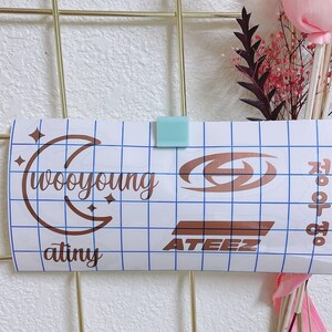 5 Decals Set - Ateez for ATINY LIGHTINY Lightstick Matte Rose Gold ...