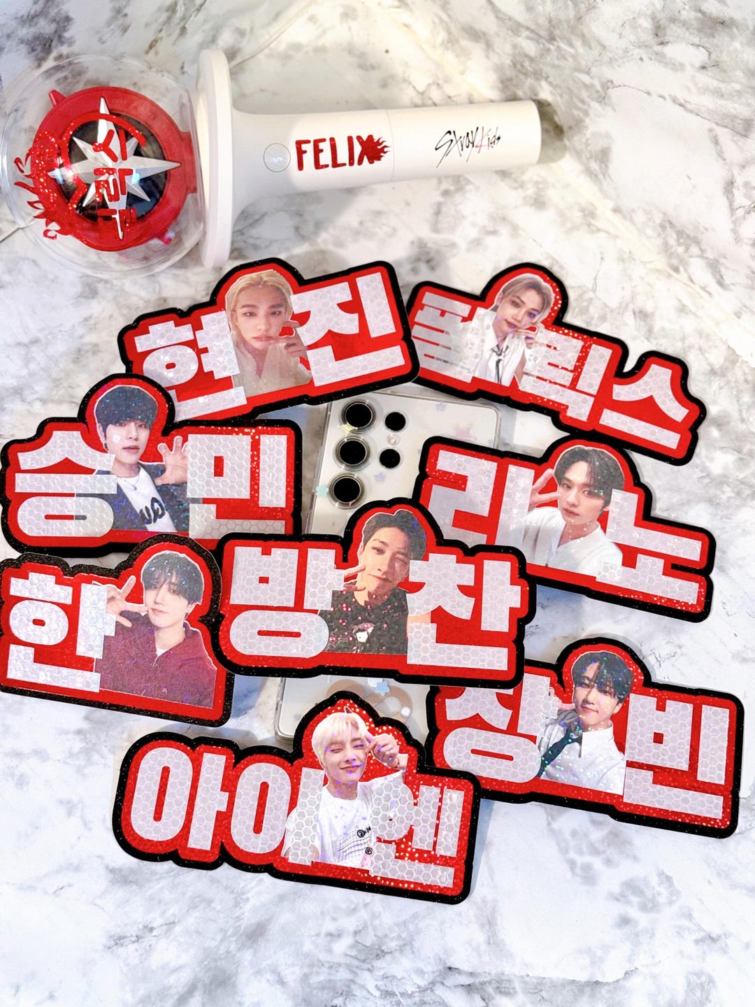 STRAY KIDS Reflective Hangul Member Name Sign for Phone, Stay ...