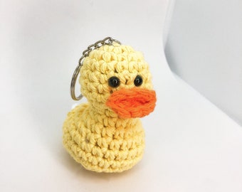 Crochet Duck Keychain - Etsy