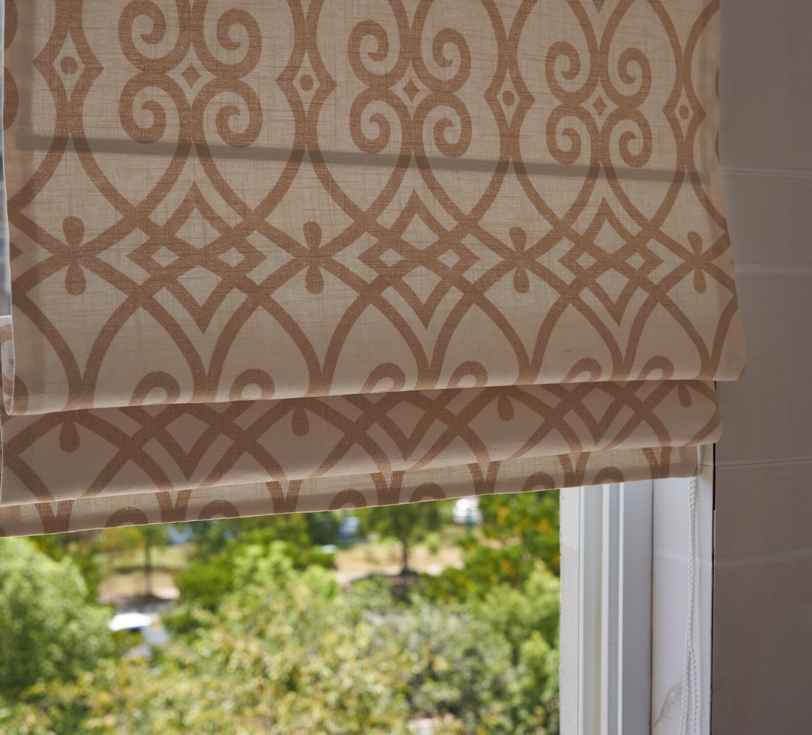 Custom Roman Shades Natural Color Pattern Fabric Modern - Etsy