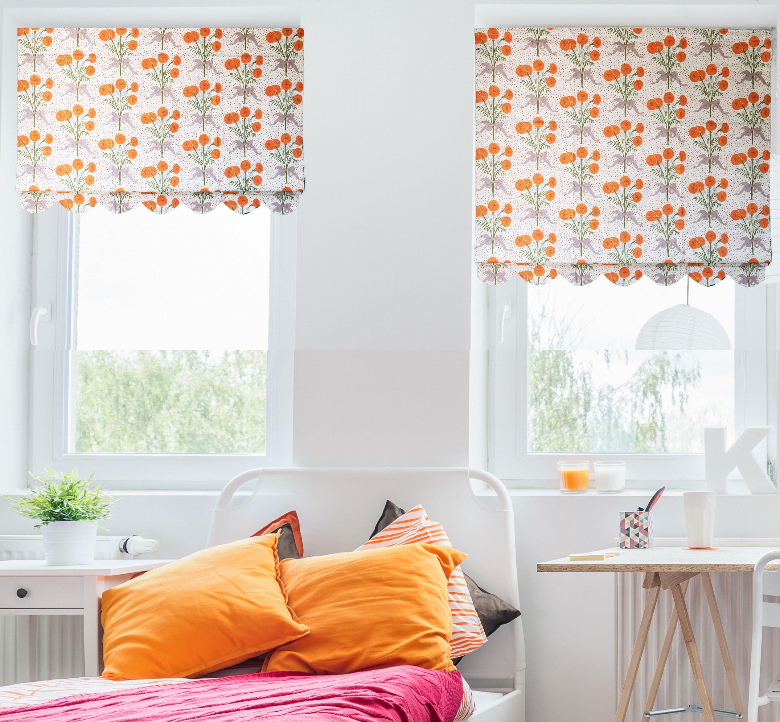 Scallop Roman Shade: Custom Nursery Blinds, Girls Room Window Treatment ...