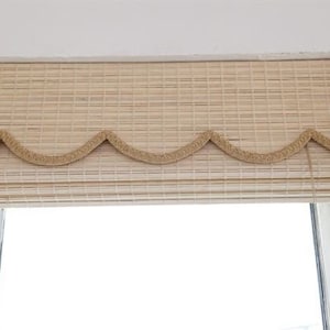 Bamboo Shades With Valance, Bamboo Fold up Shades, Designer Window ...