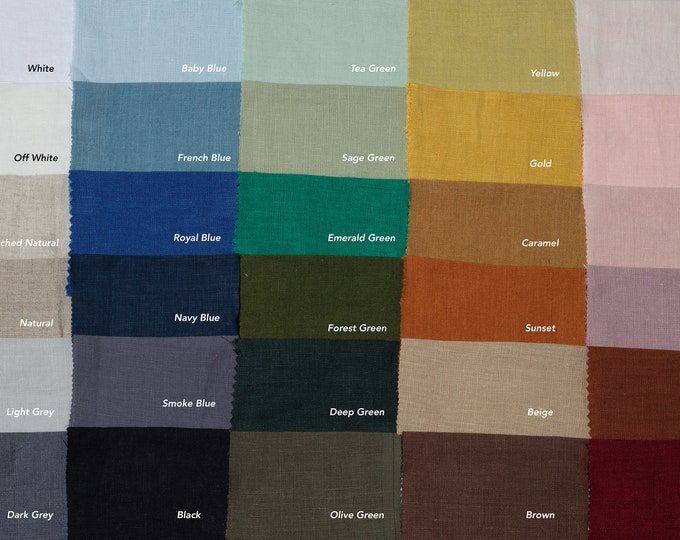 Mid Weight Pure Linen Fabric Swatches, Roman Shades Fabric Swatches ...
