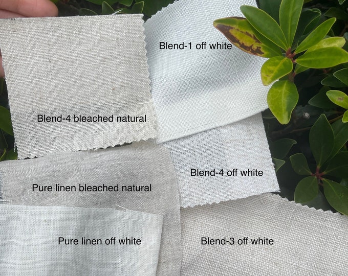 Mid Weight Pure Linen Fabric Swatches, Roman Shades Fabric Swatches ...