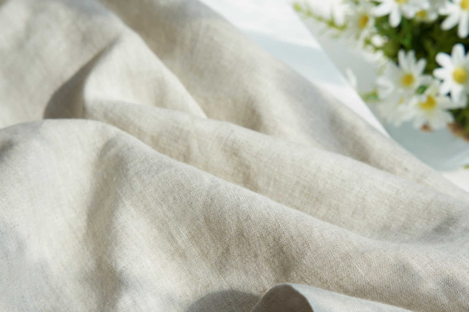 Pure Linen Custom Relaxed Roman Shades 100% Linen Light - Etsy