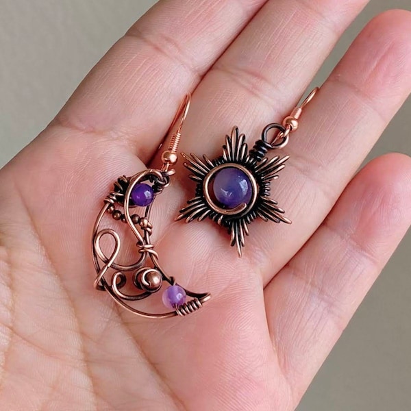 Sun Wire Earrings - Etsy