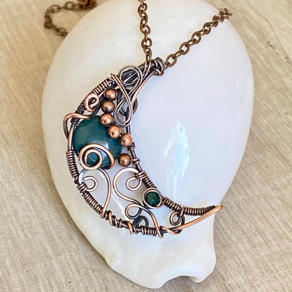 Wire Wrapped Moon - Etsy