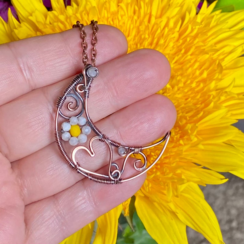 Wire Wrapped Moon - Etsy