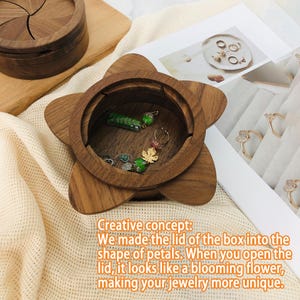 Japandi Wooden Rotating Gift Boxes,large Memory Box for Keepsakes ...
