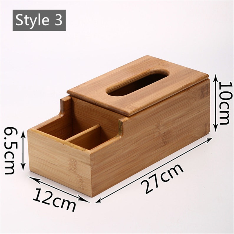 Bamboo Tissue Box Holder Bamboo Wood Tissue Box With Cover - Etsy