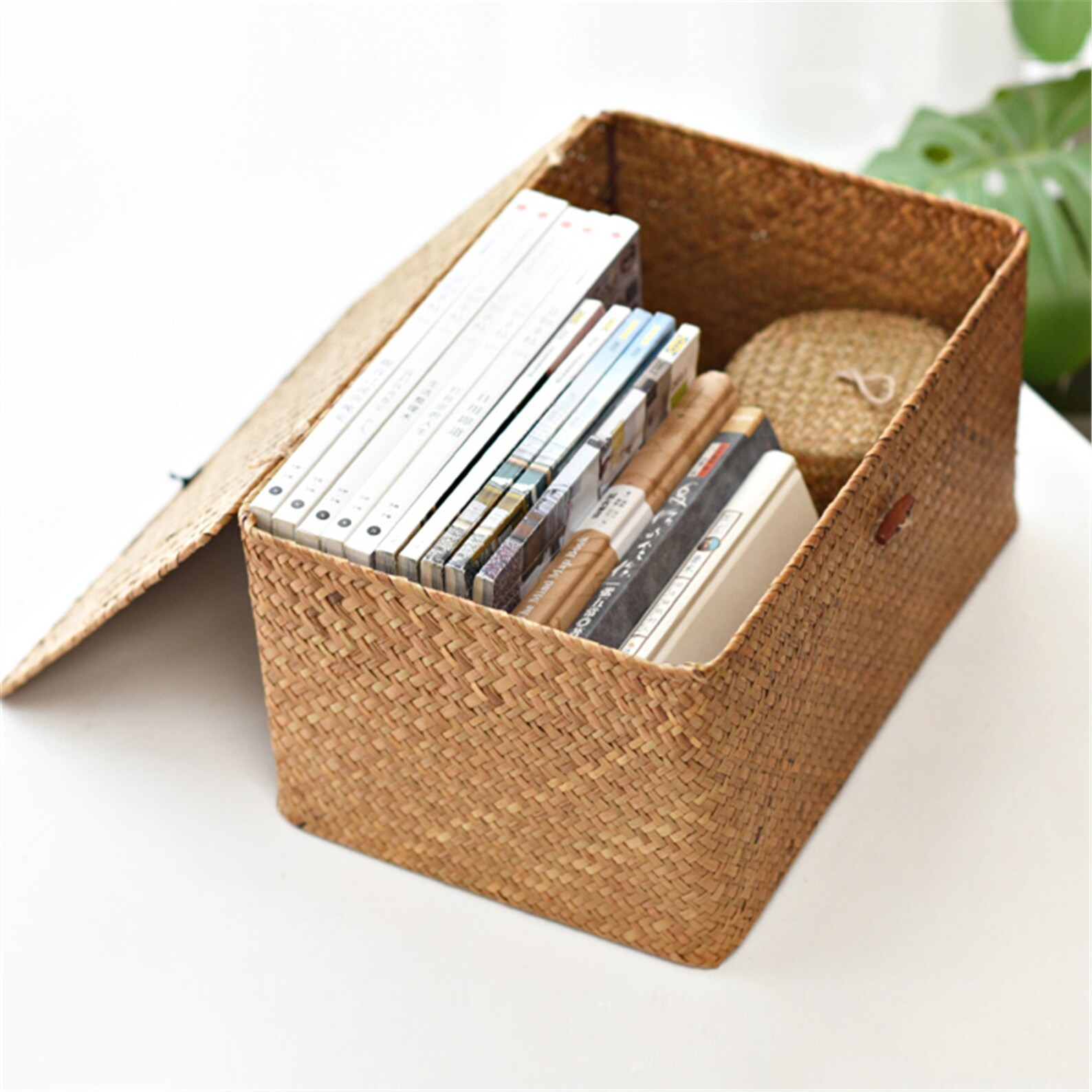 Straw Box Straw Weaving Basket Housewarming Decor Vintage - Etsy