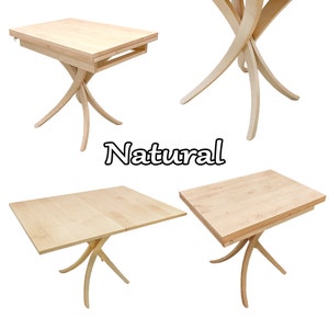 Collapsible Solid Wood Table - Adjustable Height & Expandable Surface ...