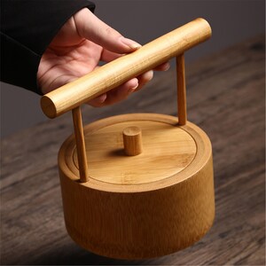 Natural Bamboo Refreshment Box Living Room With Lid Dried Fruit Plate ...