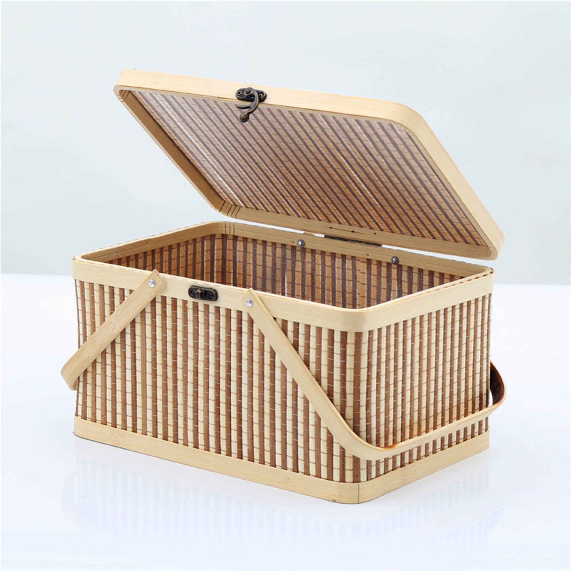 Baskets Storage & Organization Woven storage basket with rope and ...