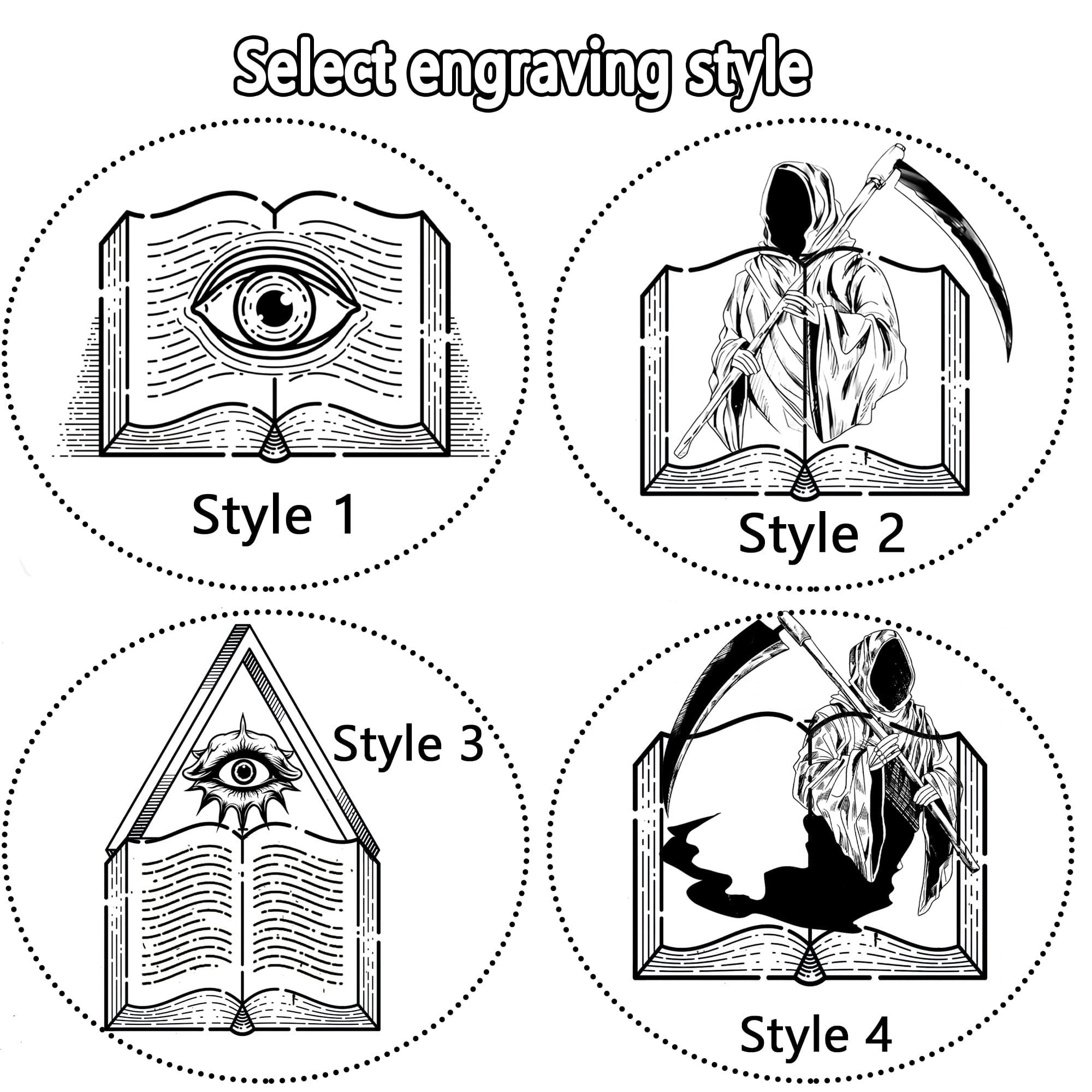 Custom Engraving Devil's Eye Wooden Rotating Gift Boxes,large Memory ...