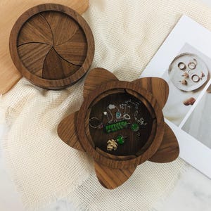 Japandi Wooden Rotating Gift Boxes,large Memory Box for Keepsakes ...
