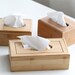 Bamboo Wood Tissue Box Bamboo Tissue Holder Housewarming Decor Vintage ...
