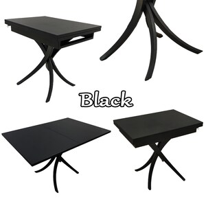 Collapsible Solid Wood Table - Adjustable Height & Expandable Surface ...