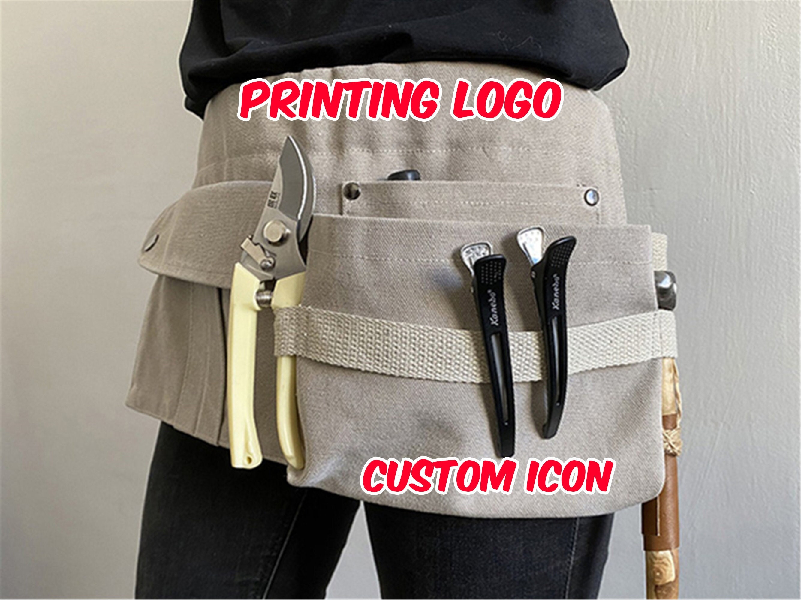 Canvas Tool Bag Personalized Tool Pouch Florist Tool Bag Barbers Tool ...