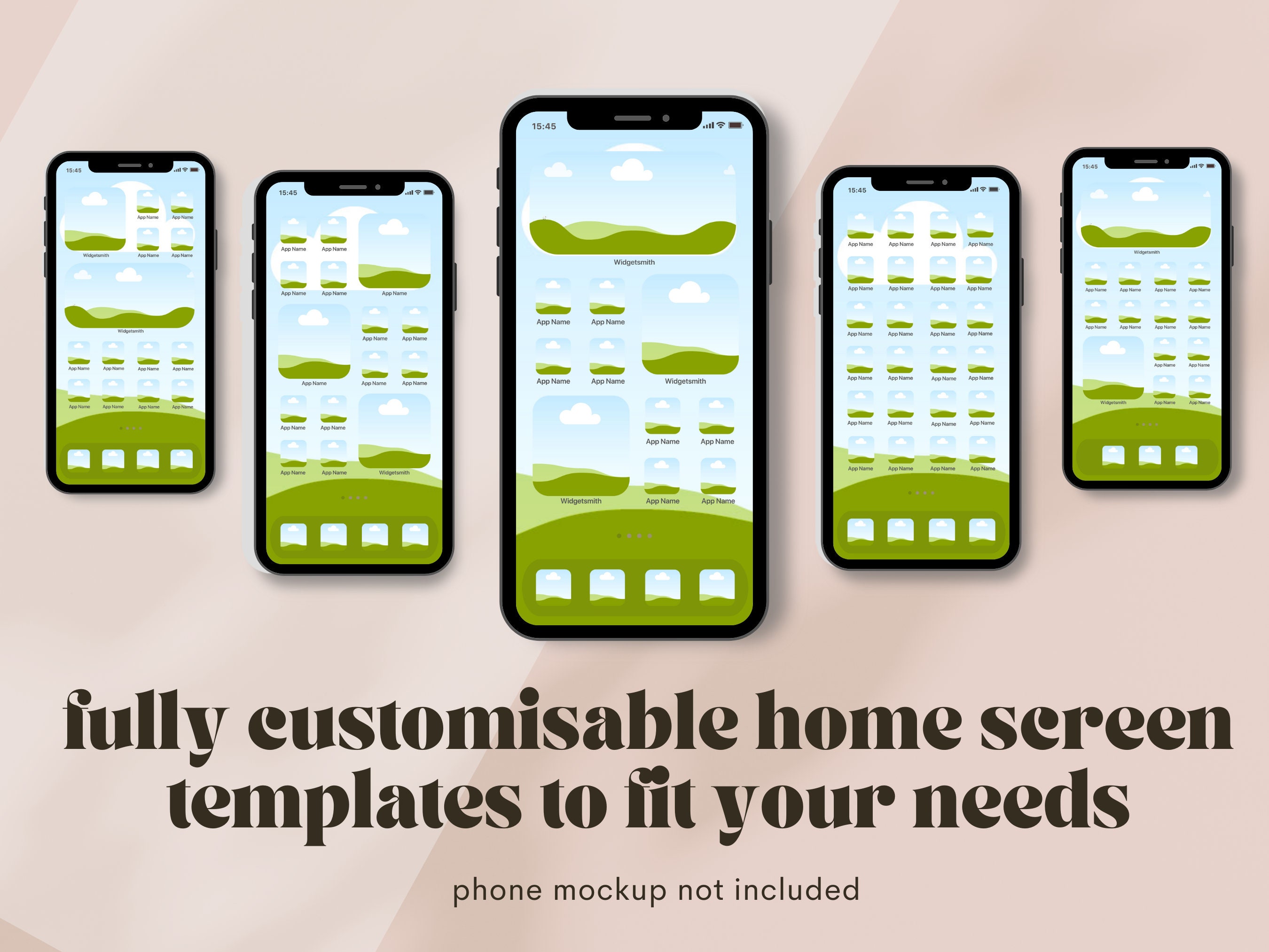 App Icon Mockup 7 Fully Customisable iPhone Home Screen Mockup ...