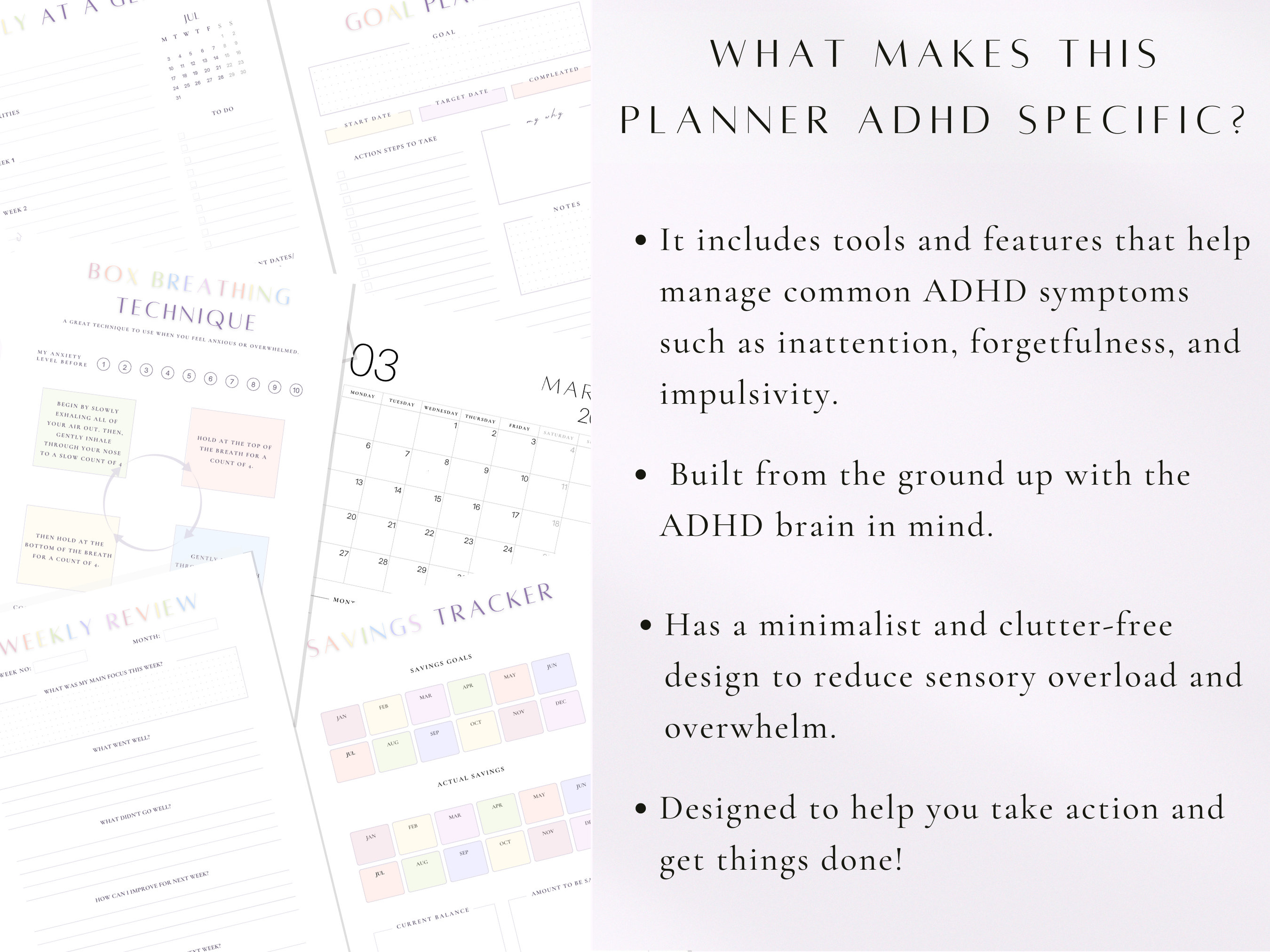 ADHD Planner Printable Neurodivergent Planner Adhd Adult Planner Custom ...