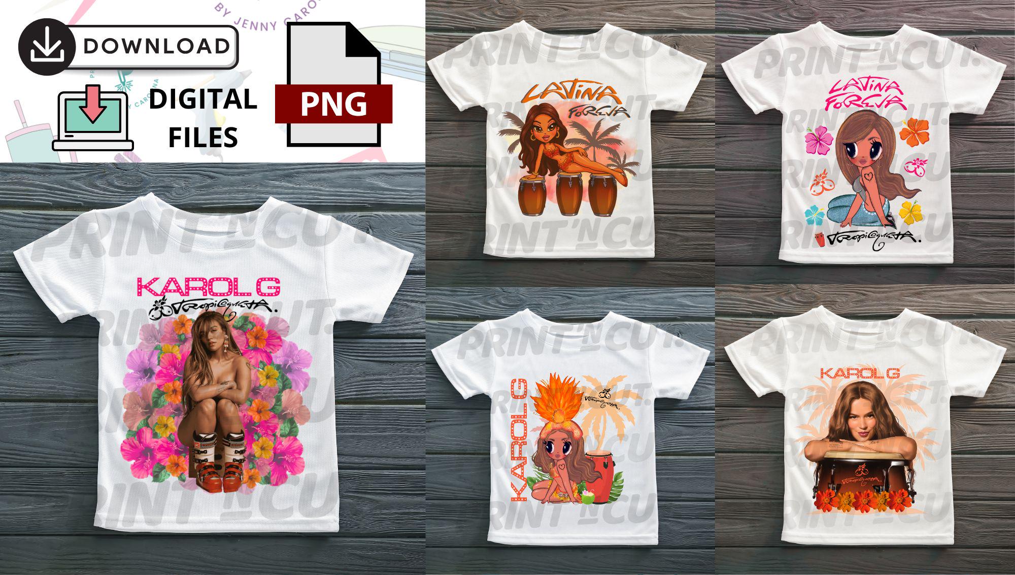 KAROL G TROPICOQUETA PNG 5PACK - Etsy