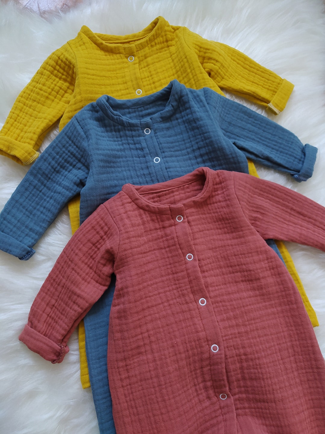 Newborn Muslin Romper: Organic Cotton Baby Jumpsuit,newborn Coming Home ...