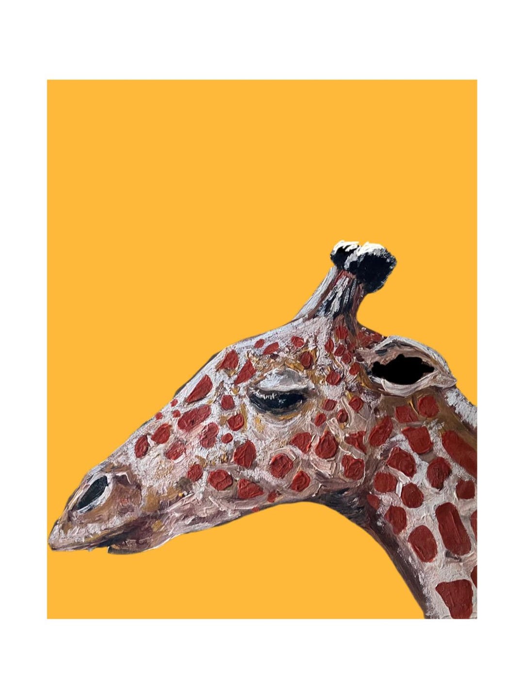 Signed A4 Velvet Etching Giclee Art Print of Giraffe - Etsy