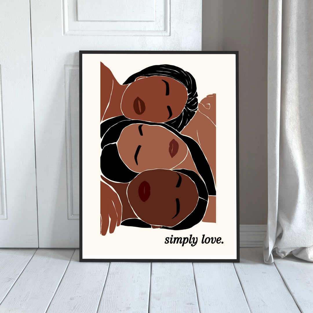 Best Friends Digital Art Print Love and Friendship United and Empowered ...