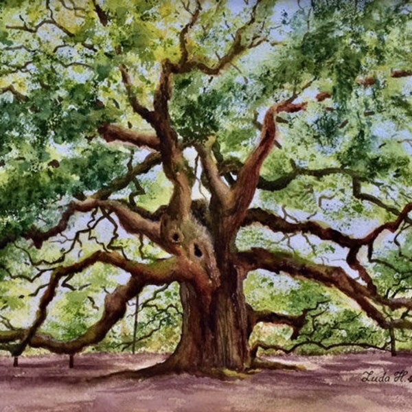 Oak Tree Painting - Etsy