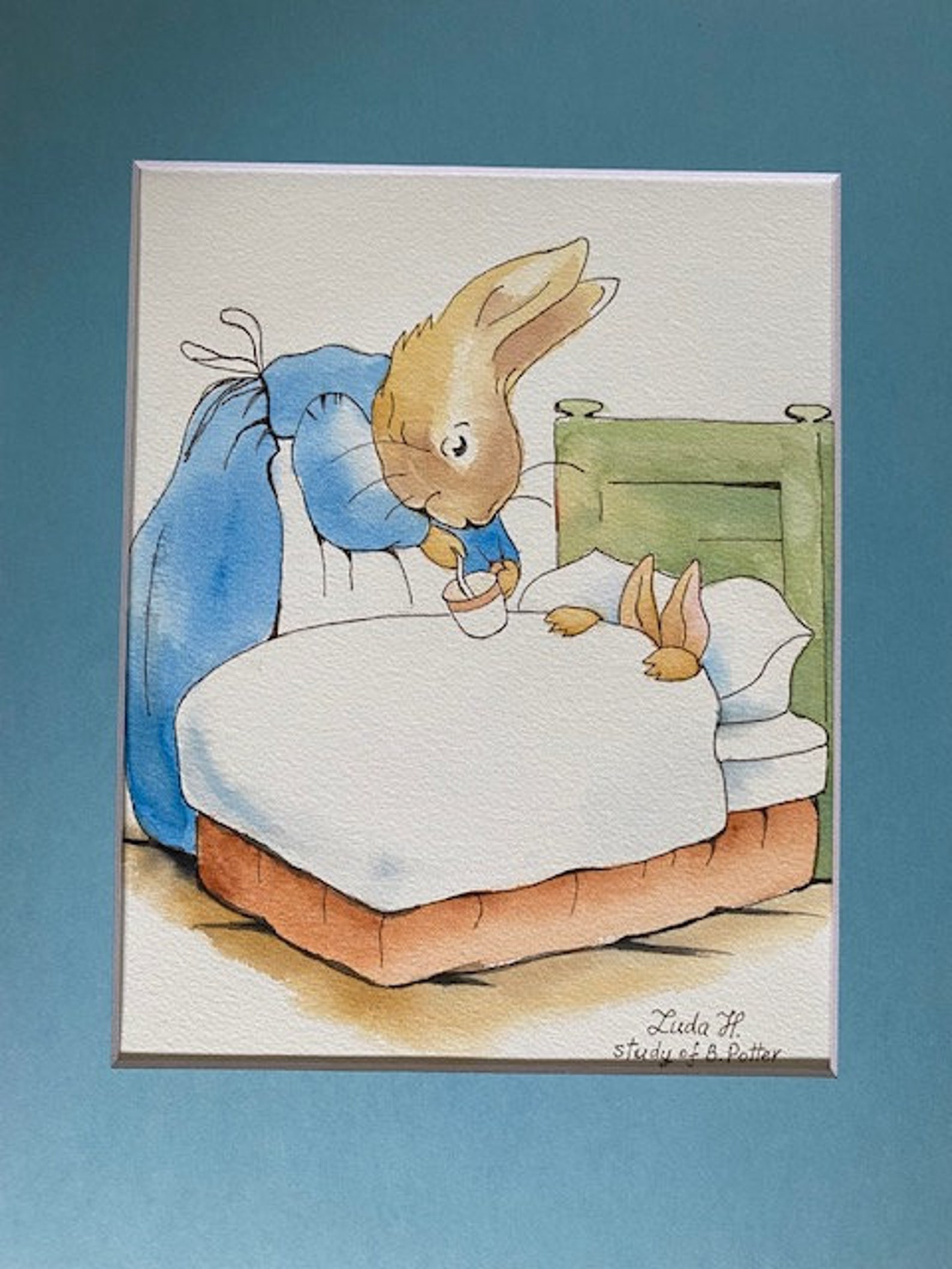 Peter Rabbit Story Original Drawing and Painting in Watercolor and Ink ...