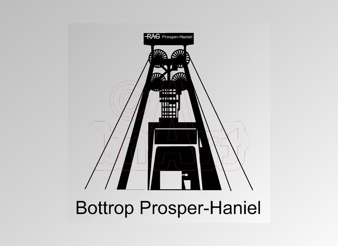 Vektorgrafik Bottrop Prosper Haniel - Etsy.de