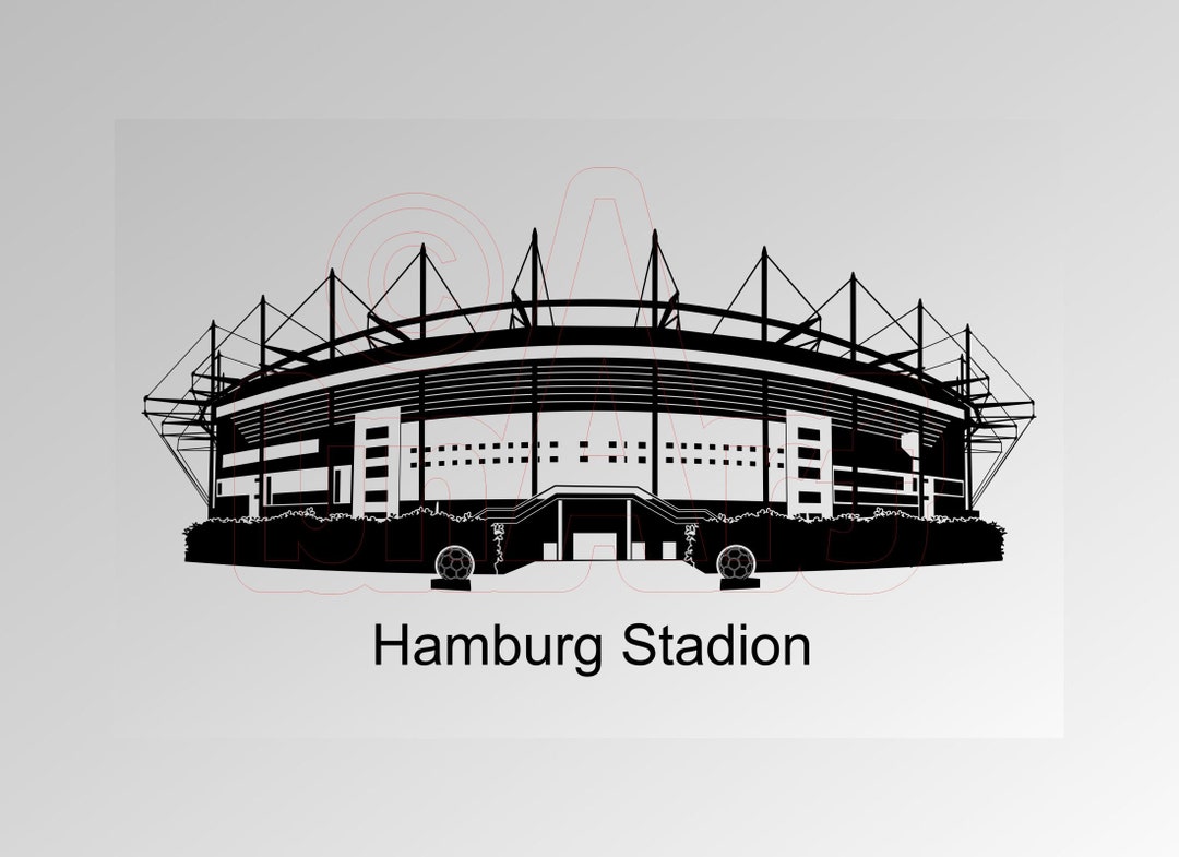 Vector Illustration Hamburg Stadium - Etsy