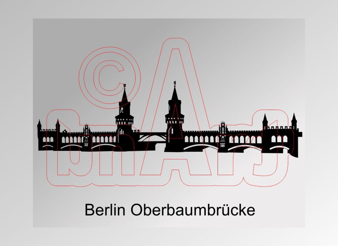 Vector Illustration Berlin Oberbaum Bridge - Etsy
