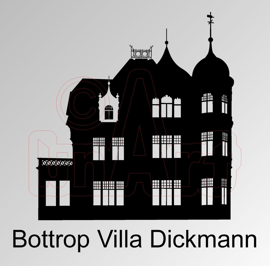 Vector Illustration of Bottrop Villa Dickmann - Etsy