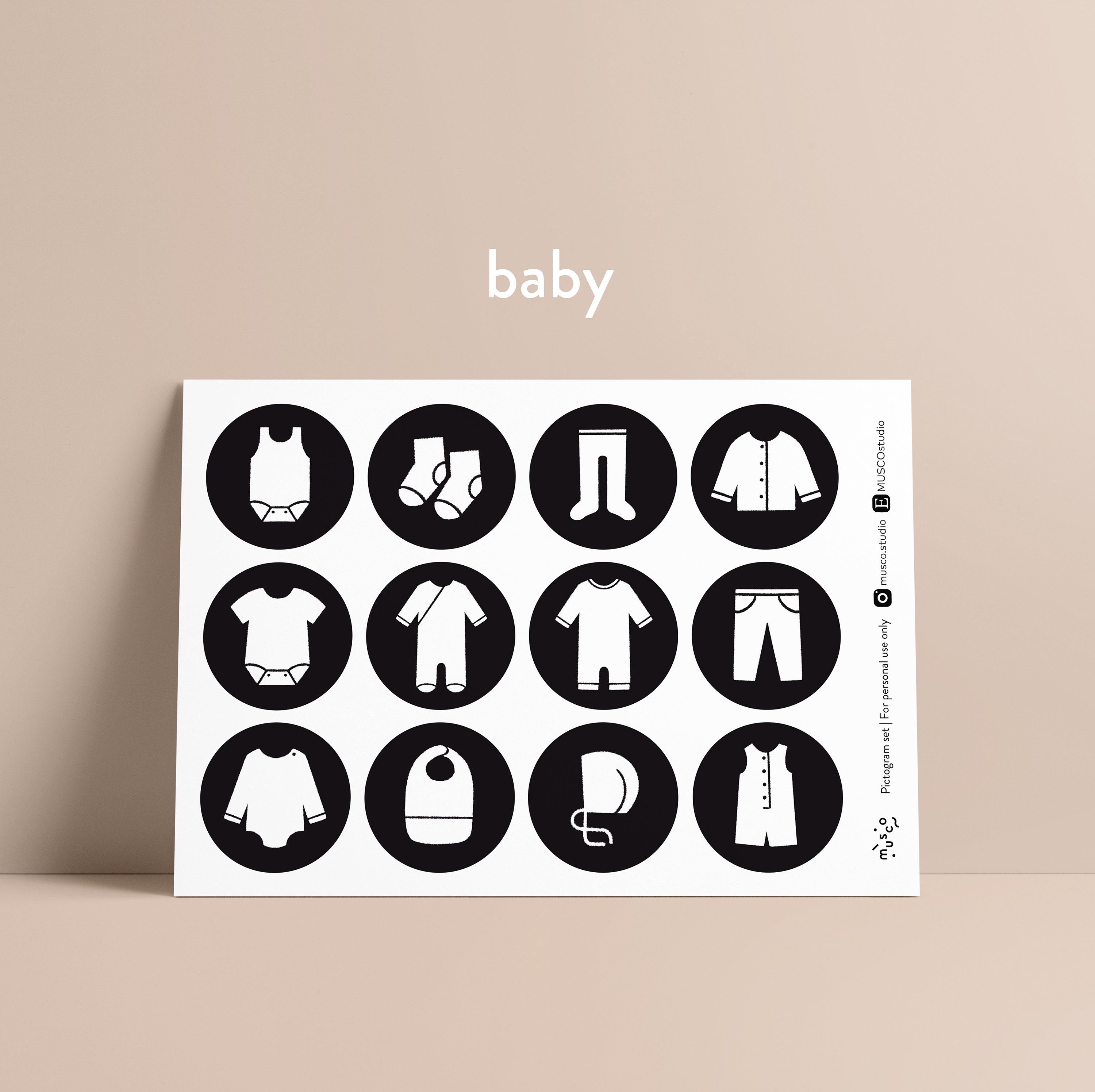 48 Montessori clothes pictogram labels Clothing icons from - Etsy Polska