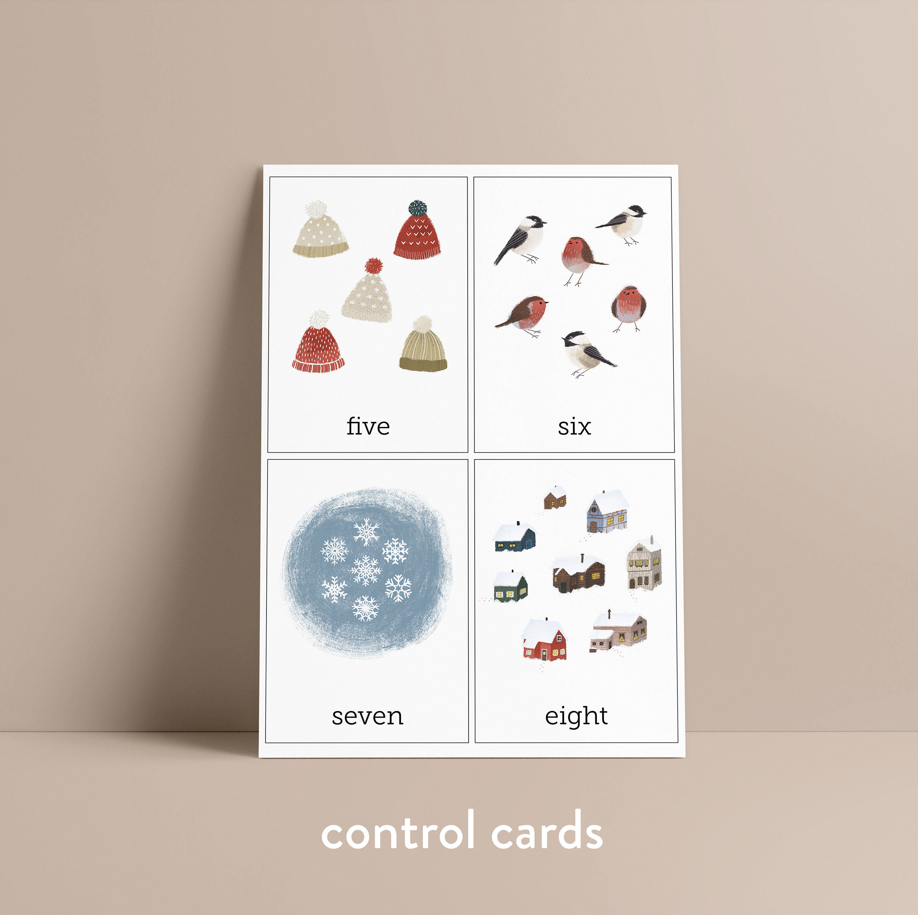 Winter Wonderland NUMBER CARDS 1-10 7 Languages 3 Part Cards English ...