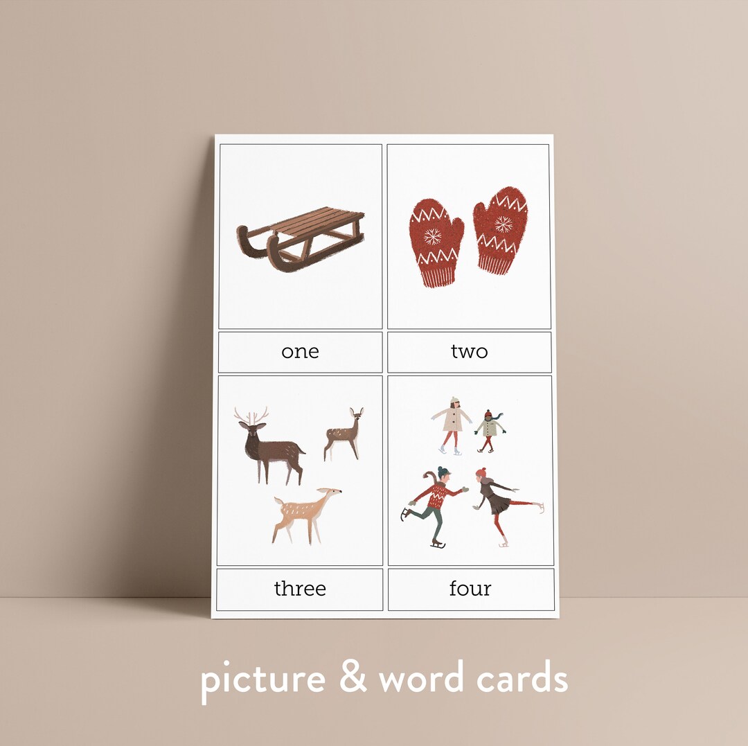 Winter Wonderland NUMBER CARDS 1-10 | Flash Cards | Math | Nomenclature ...