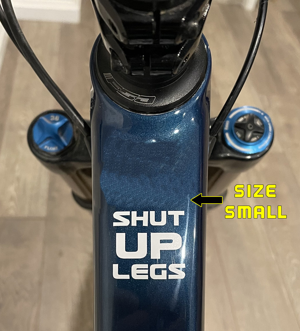Shut up Legs Motivational Vinyl Decal | Sticker | Cycling | Bike ...
