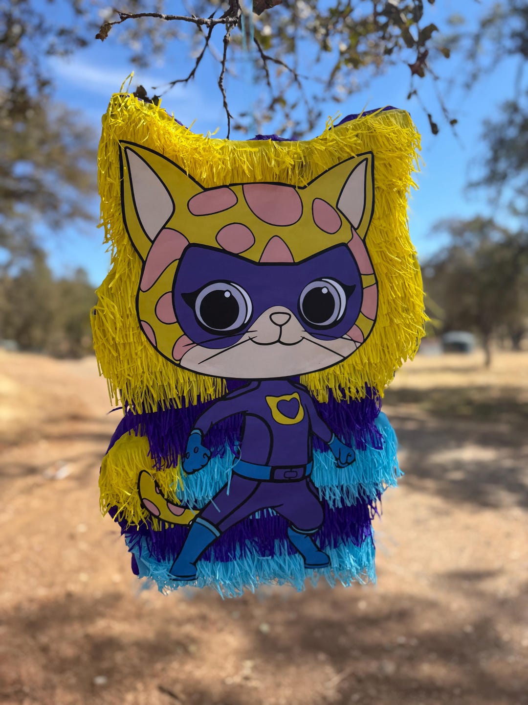 Kitty Piñata | Girl Superhero Cat Party Decor (24"x18"x4") - Etsy UK